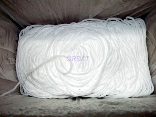 hot sale white flat elastic ear loop for face mask elastic cord earloop