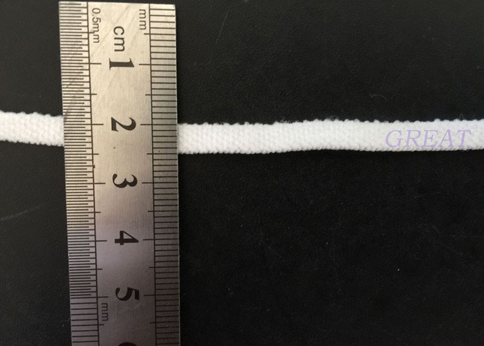 Flat Elastic Earloop in white color for producing surgerial mask